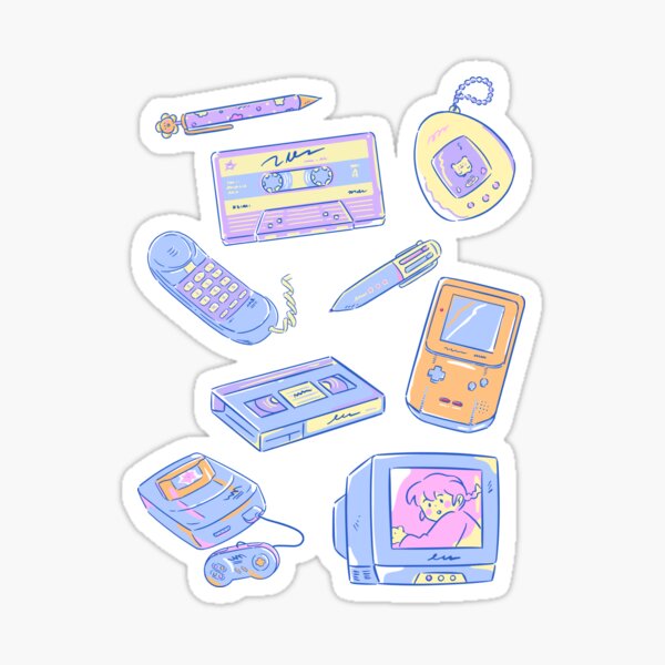 "Cute 90s" Sticker for Sale by UNariDesign | Redbubble