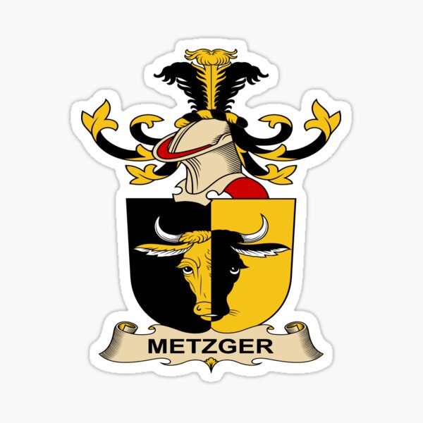 "Metzger" Sticker by HaroldHeraldry | Redbubble