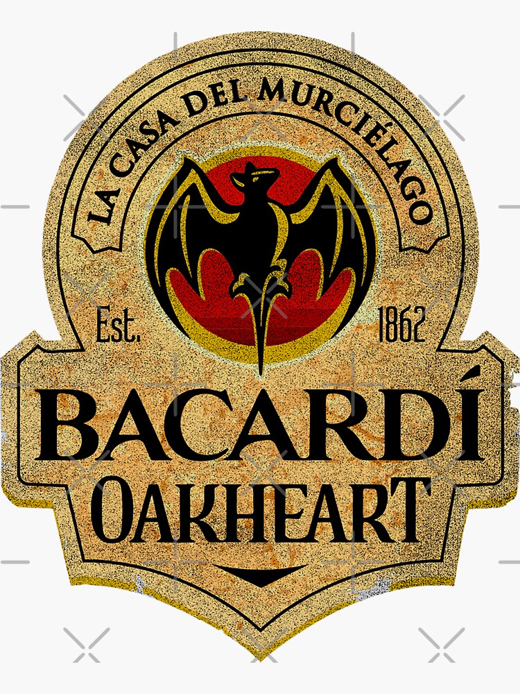 "Vintage Bacardi Oakheart Retro" Sticker for Sale by SmartPardede ...