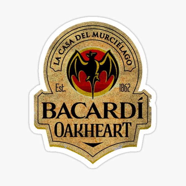 "Vintage Bacardi Oakheart Retro" Sticker for Sale by SmartPardede ...