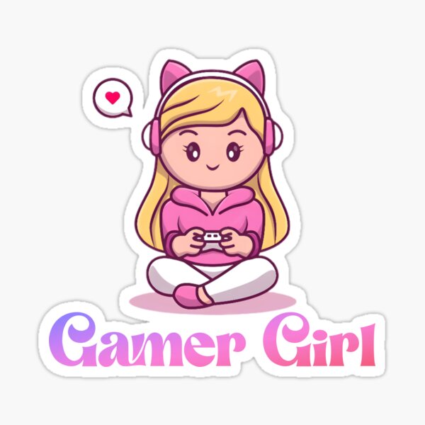 "Gamer Girl" Sticker for Sale by Vlaki | Redbubble
