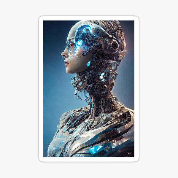 "Cyborg_2" Sticker for Sale by RemyDesign1 | Redbubble