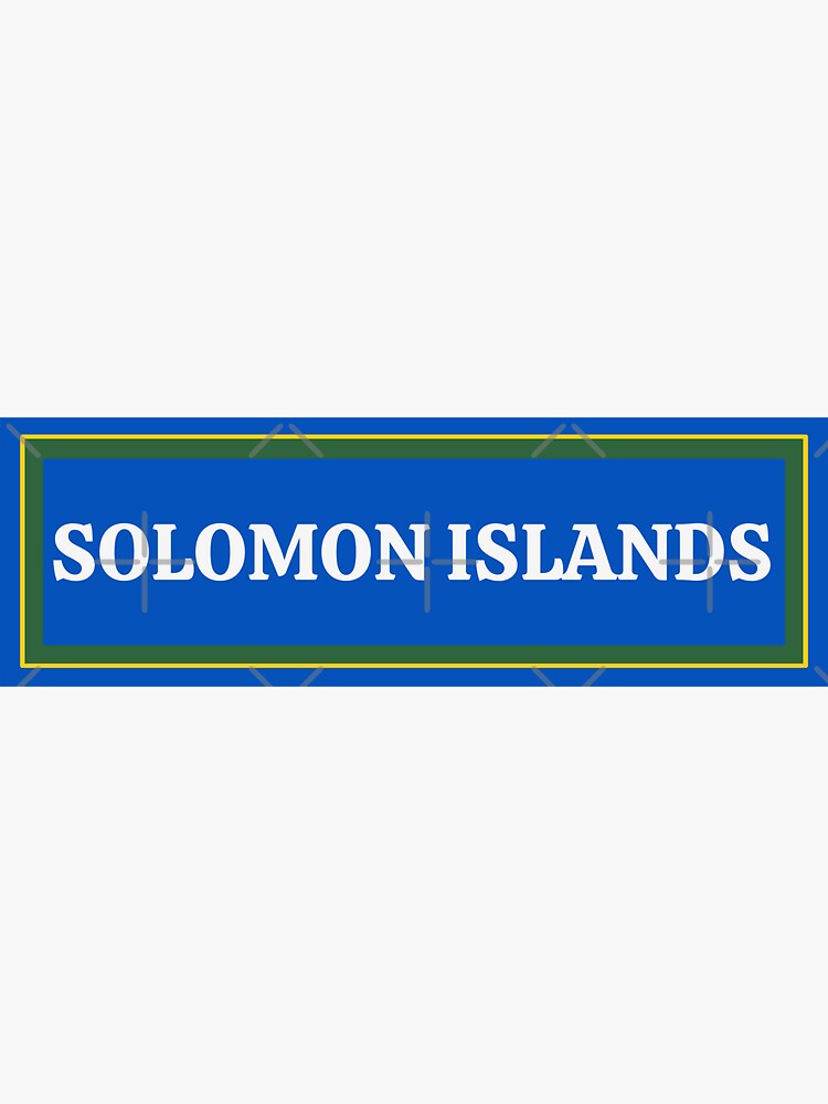 "Solomon Islands Flag Colours Plate" Sticker for Sale by FedSherDesign ...
