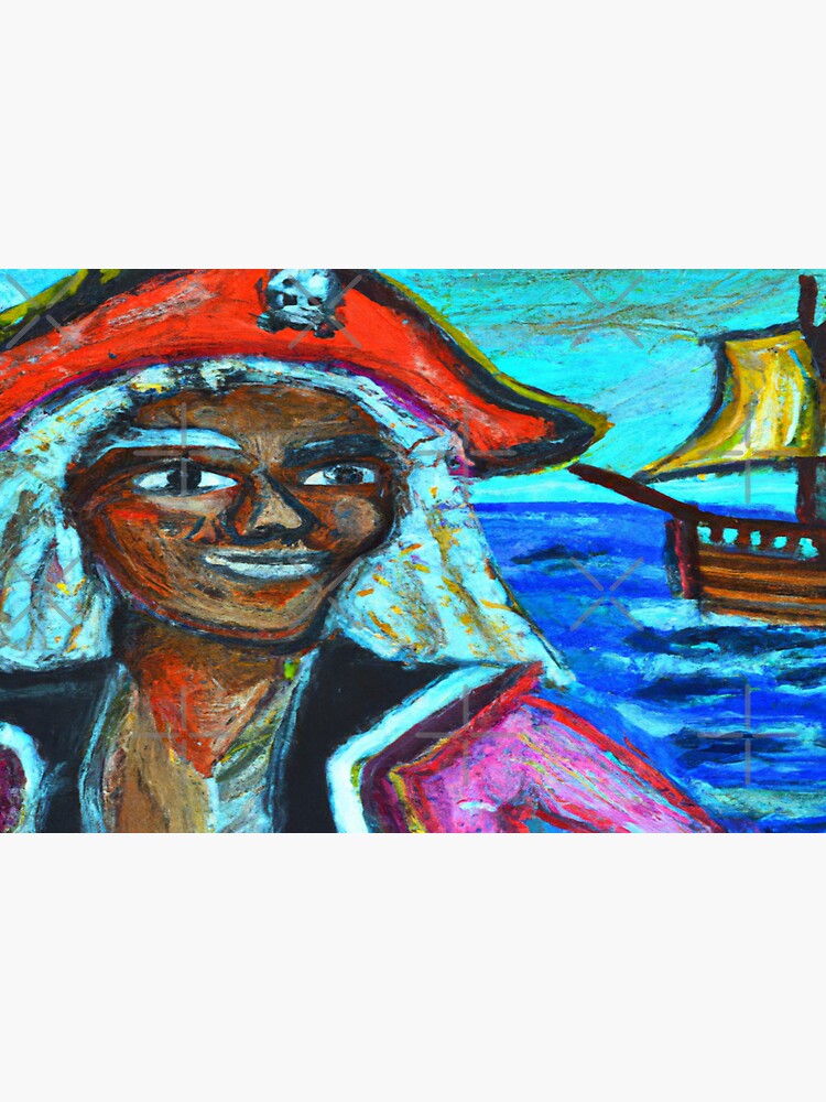 "Wonderful Oil Pastel drawing of Pirate Portrait" Sticker for Sale by ...