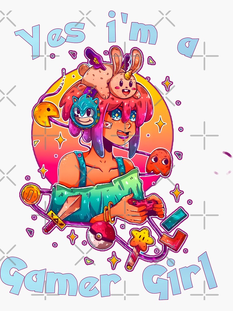 "Gamer Girl" Sticker for Sale by Vlaki | Redbubble