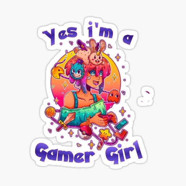 "Gamer Girl" Sticker for Sale by Vlaki | Redbubble