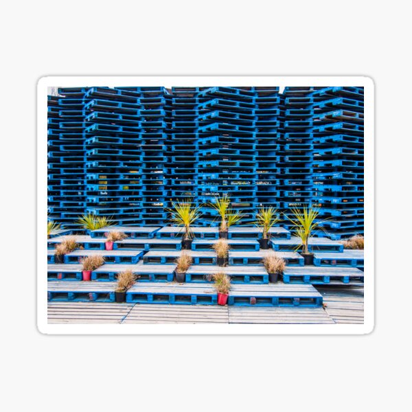 "Blue Pallets" Sticker by urbanfragments | Redbubble
