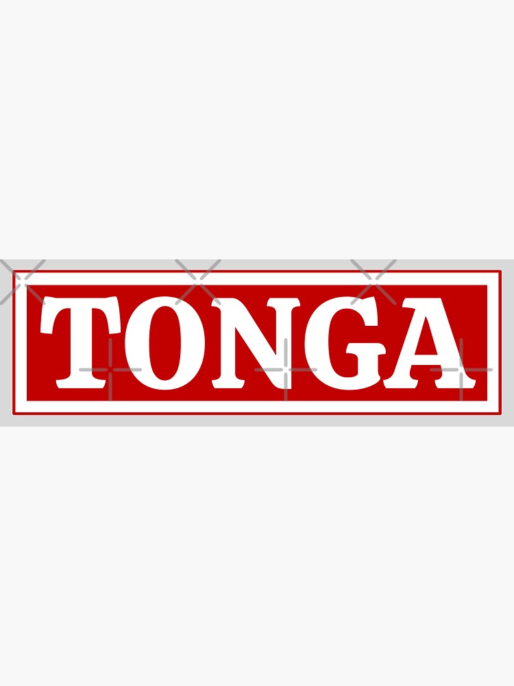 "Tonga Flag Colours Plate" Sticker for Sale by FedSherDesign | Redbubble