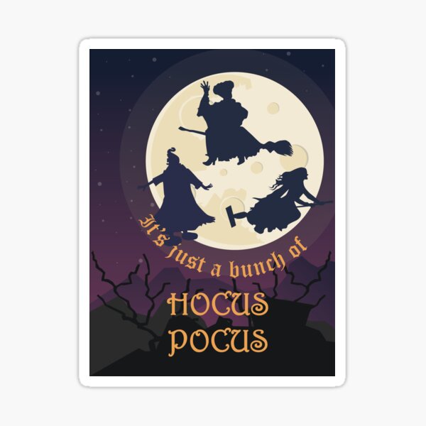 "Hocus Pocus" Sticker for Sale by H-A-P-O | Redbubble