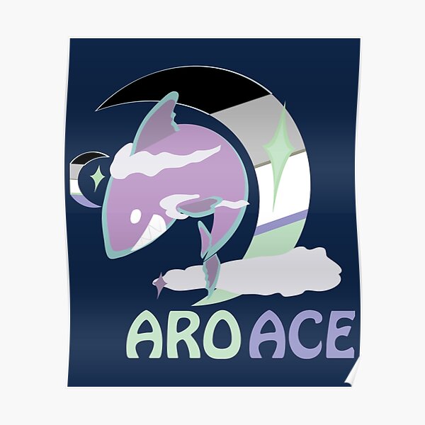 "AroAce Pride Sky Shark " Poster for Sale by PerryPacil | Redbubble