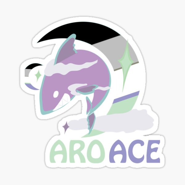 "AroAce Pride Sky Shark " Sticker for Sale by PerryPacil | Redbubble
