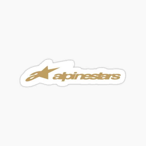 "white alpinestars golden" Sticker for Sale by arnoldfrans1 | Redbubble