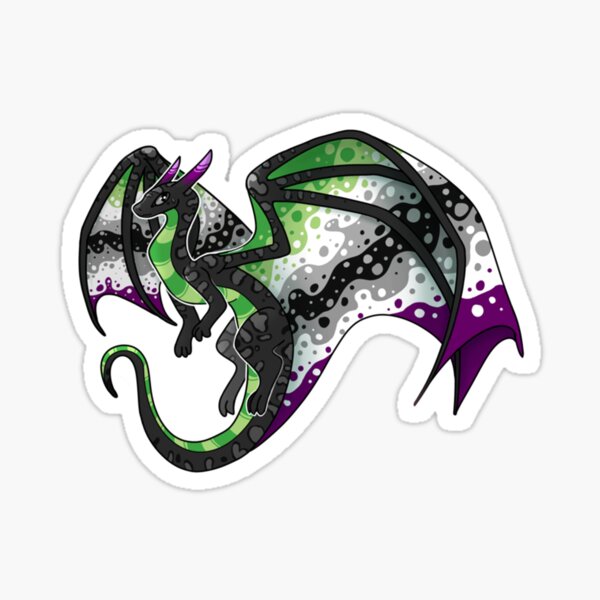 "AroAce Pride Dragon Friend " Sticker for Sale by PerryPacil | Redbubble