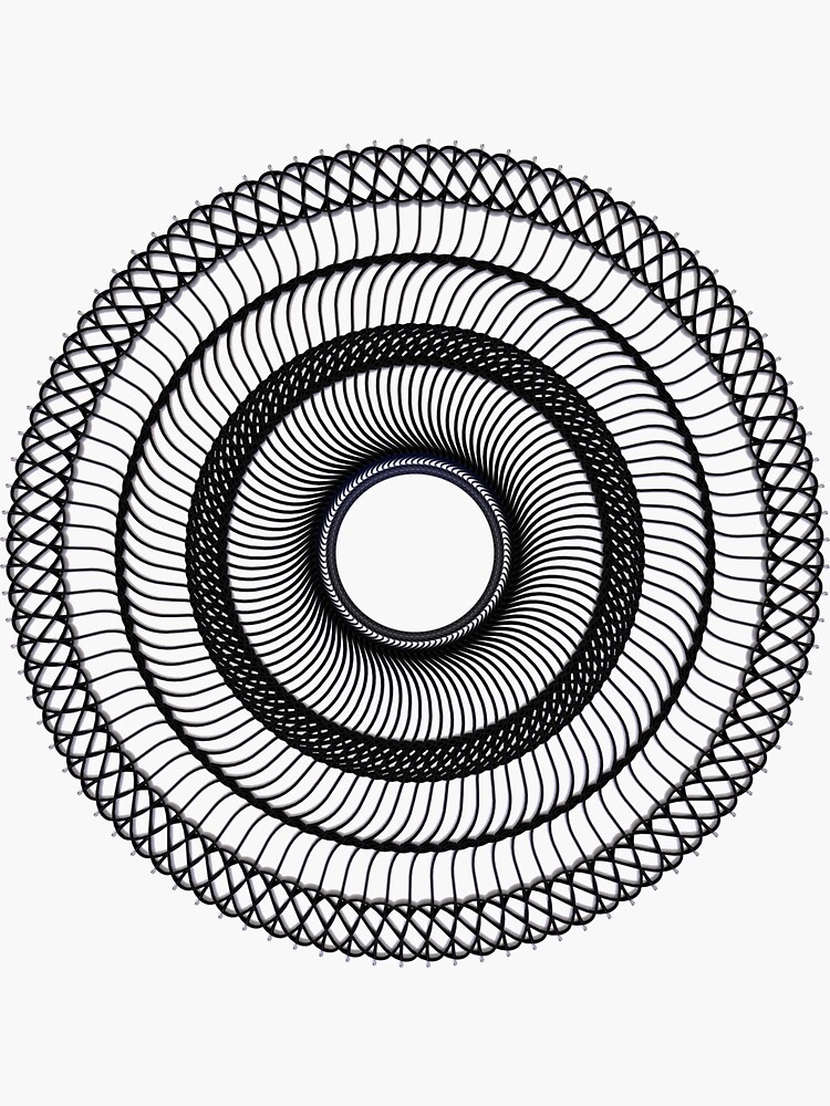 "Spirographic 3D" Sticker by hugh023 | Redbubble