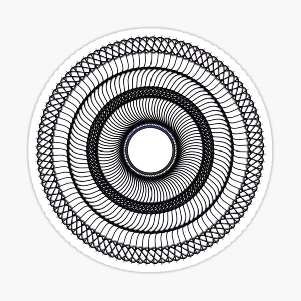"Spirographic 3D" Sticker by hugh023 | Redbubble
