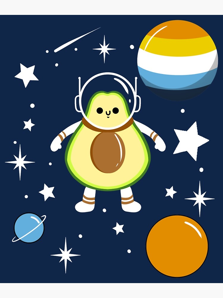 "Avocado Astronaut Aroace Pride " Poster for Sale by PerryPacil | Redbubble