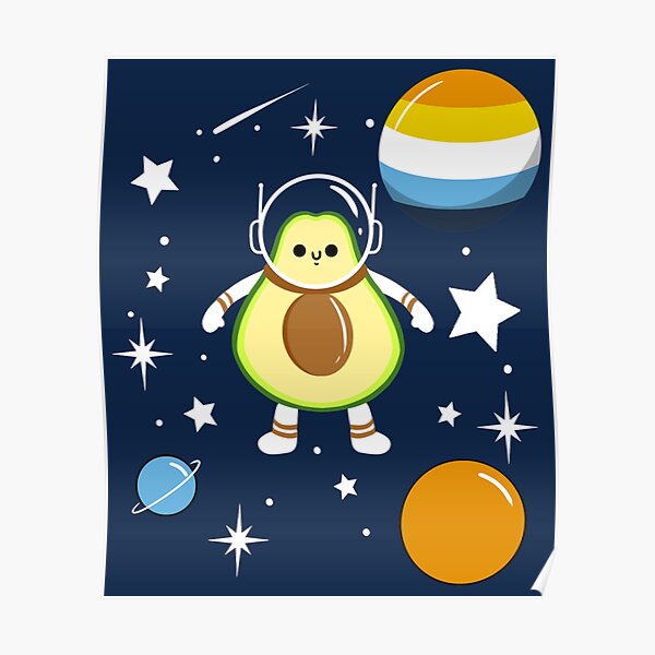 "Avocado Astronaut Aroace Pride " Poster for Sale by PerryPacil | Redbubble