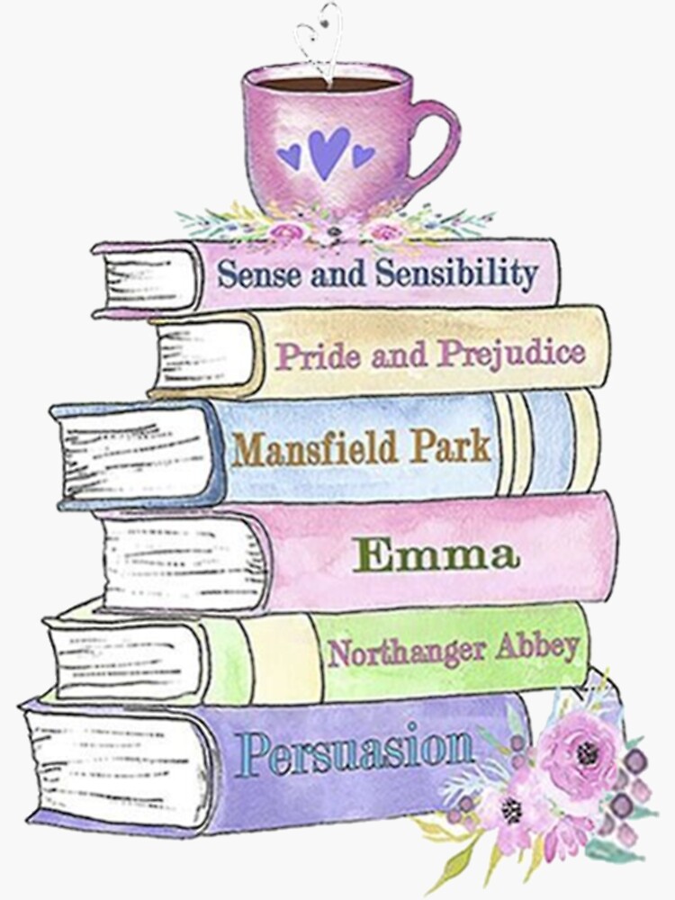 "Jane Austen Book Stack Pride and Prejudice Literary Quotes Book Club ...