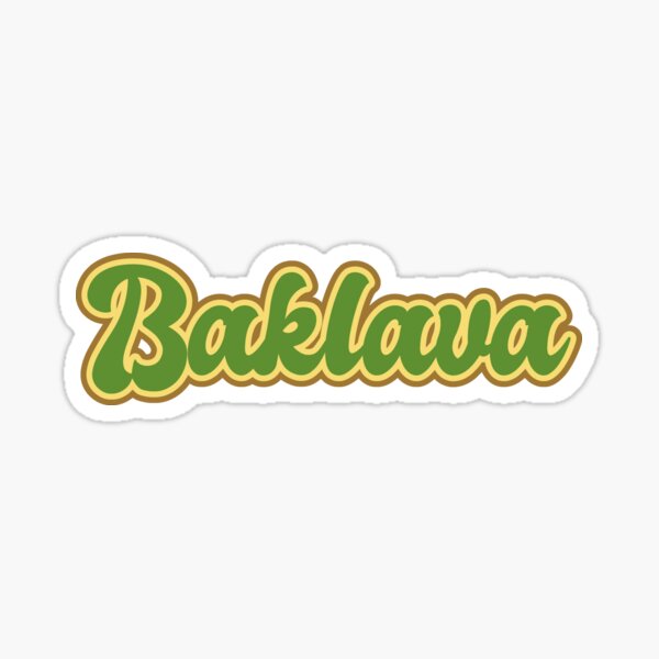 "Baklava - Green Retro" Sticker for Sale by jorgechubuter | Redbubble
