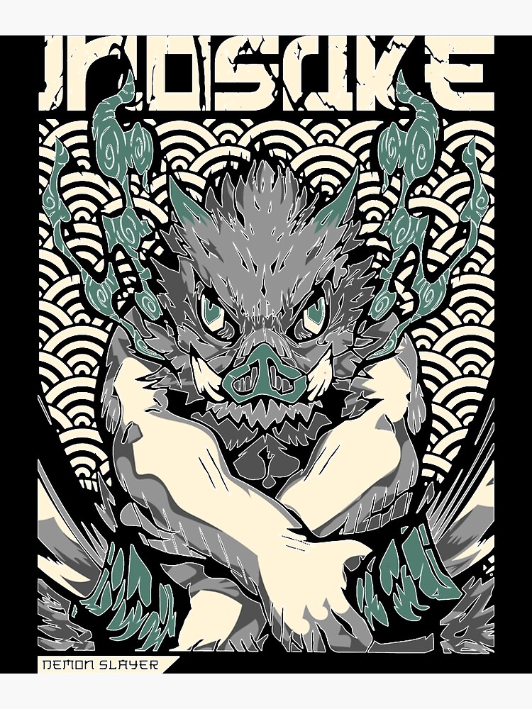 "Inosuke Hashibira Demon Slayer Essential" Poster for Sale by ...