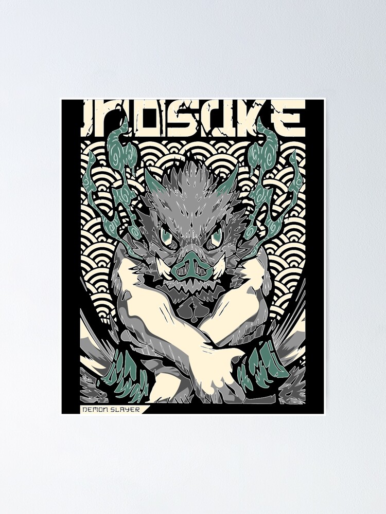 "Inosuke Hashibira Demon Slayer Essential" Poster for Sale by ...