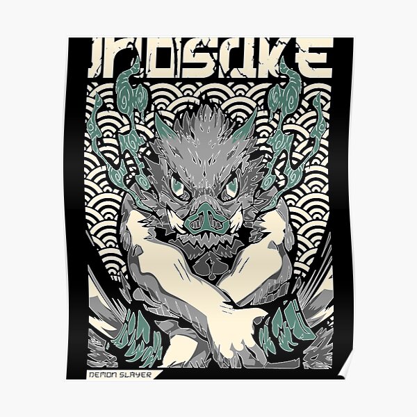 "Inosuke Hashibira Demon Slayer Essential" Poster for Sale by ...