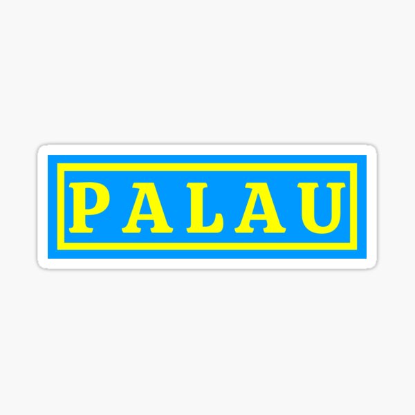 "Palau Flag Colours Plate" Sticker for Sale by FedSherDesign | Redbubble