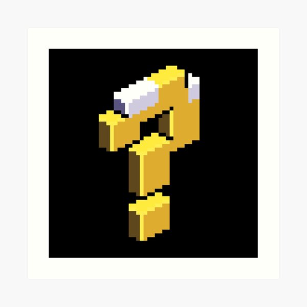 "8 bit question mark retro gaming design" Art Print for Sale by Glucka ...