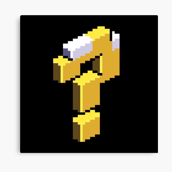 "8 bit question mark retro gaming design" Canvas Print for Sale by ...