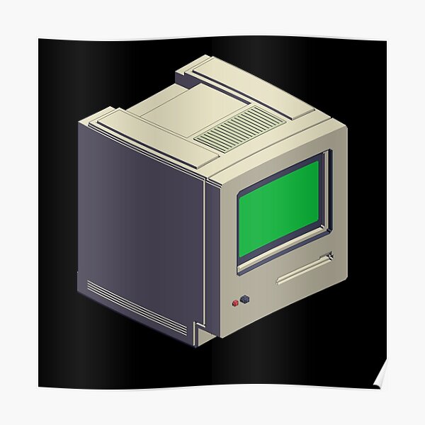 "Retro personal computer 80s vintage 8 bit design" Poster for Sale by ...
