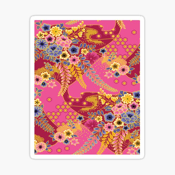 "Cherry Blossom Silk " Sticker for Sale by sarodigiart | Redbubble