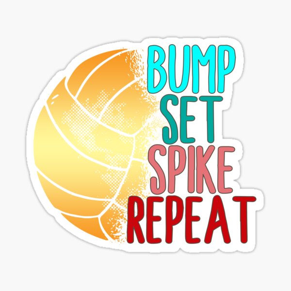 "Volleyball Spike Player Coach Funny Volleyball Lover" Sticker for Sale ...