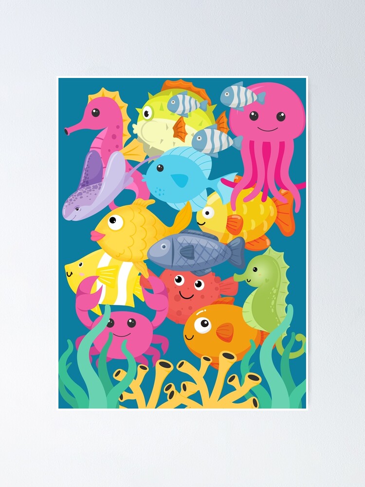 "Colorful Under the Sea" Poster for Sale by adlibmaria | Redbubble