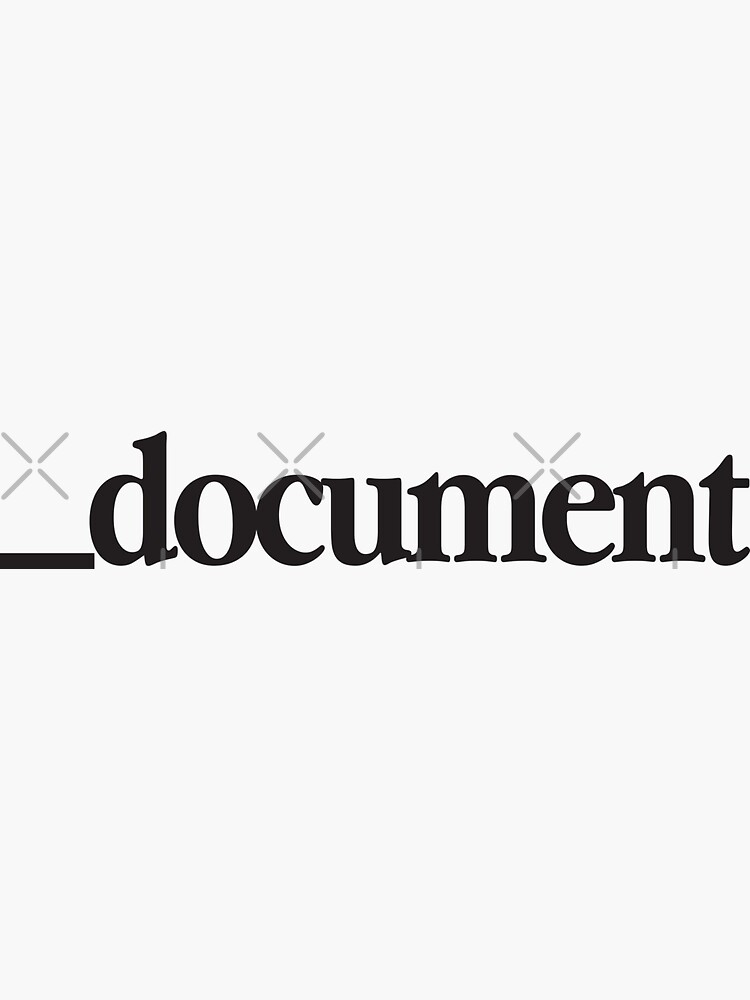 "document word" Sticker for Sale by faxpotato | Redbubble