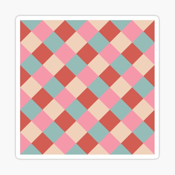 "Red Checkered Pattern" Sticker for Sale by tranda90 | Redbubble