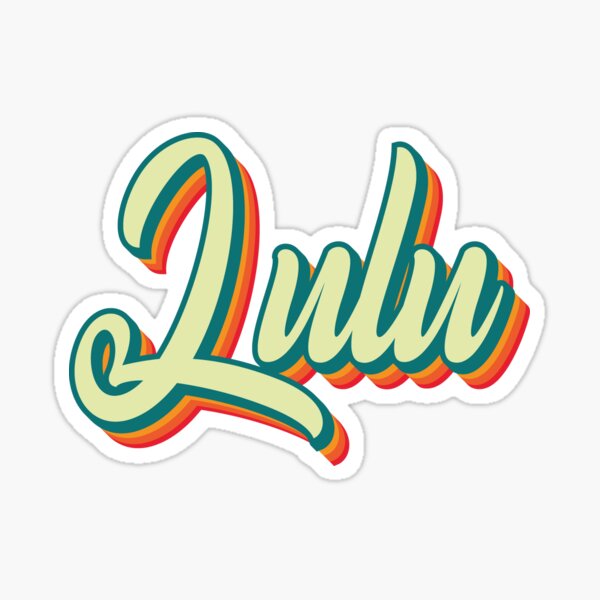 "Lulu Name Label in retro color" Sticker for Sale by MasterCoShop ...