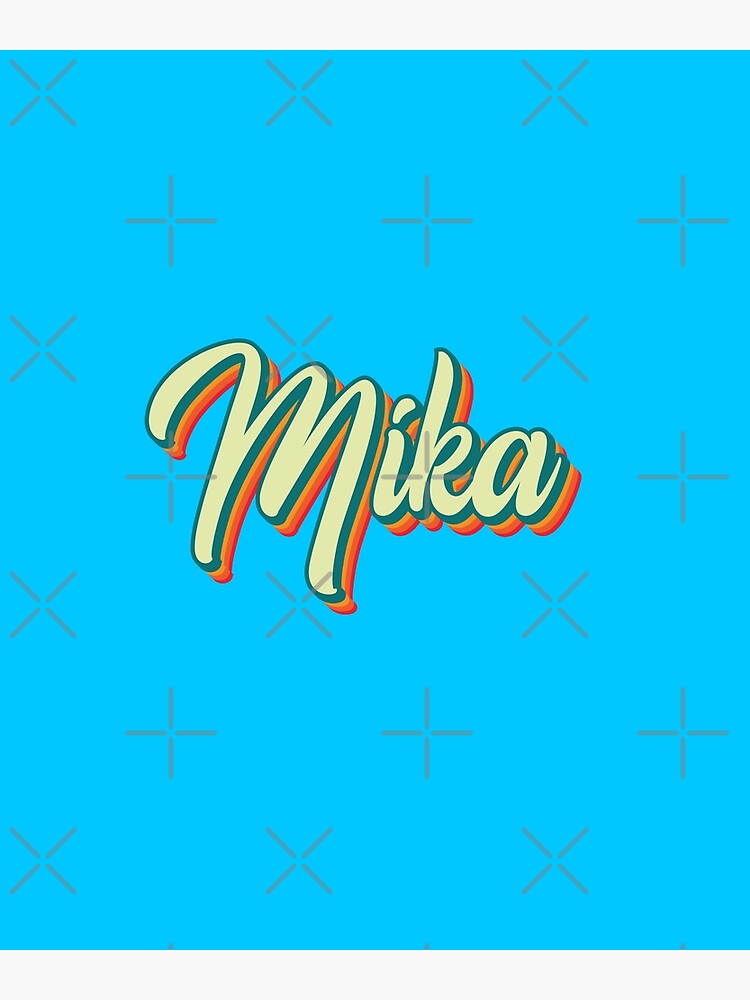 "Mika Name Label in retro color" Photographic Print for Sale by ...