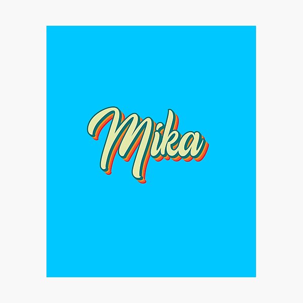 "Mika Name Label in retro color" Photographic Print for Sale by ...