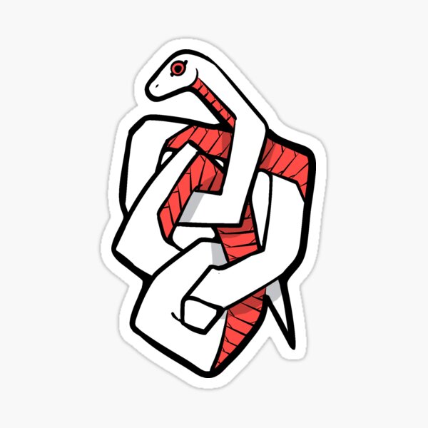 "Knotted snake Albino " Sticker for Sale by TheKorozOutlet | Redbubble