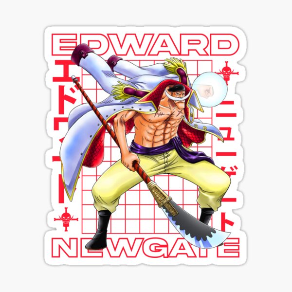"EDWARD NEWGATE - WHITEBEARD" Sticker for Sale by vuyesklom | Redbubble
