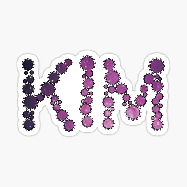 "KIM Name III - My name is KIM - typography name - Galaxy Vibe" Sticker ...