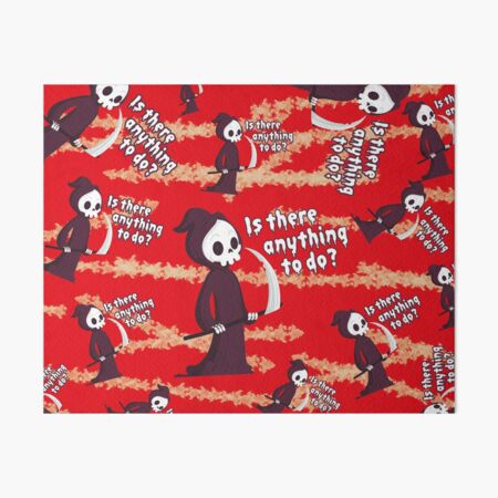 "spooky grim reaper asks is there anything to do, macabre pattern with ...