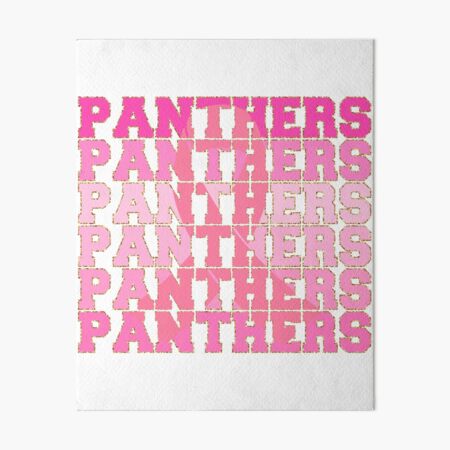 Lámina rígida «Panthers Pink Ribbon Tipografía Espíritu escolar ...