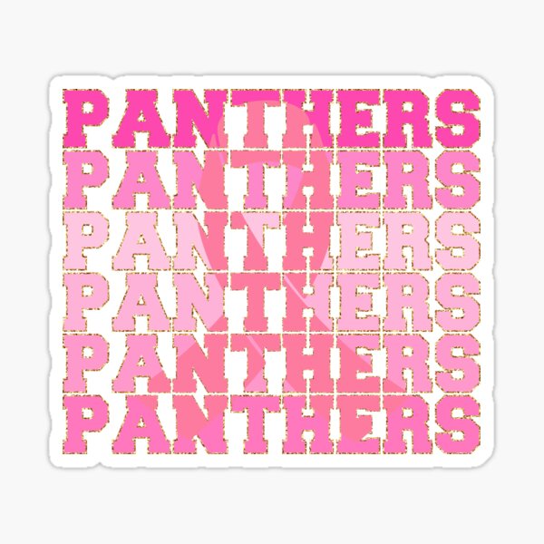 Pegatina «Panthers Pink Ribbon Tipografía Espíritu escolar ...