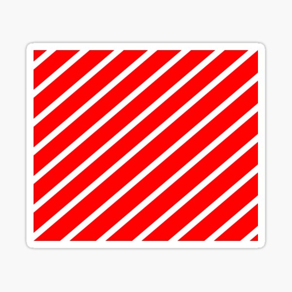 "Diagonal lines - red and white." Sticker for Sale by kerens | Redbubble