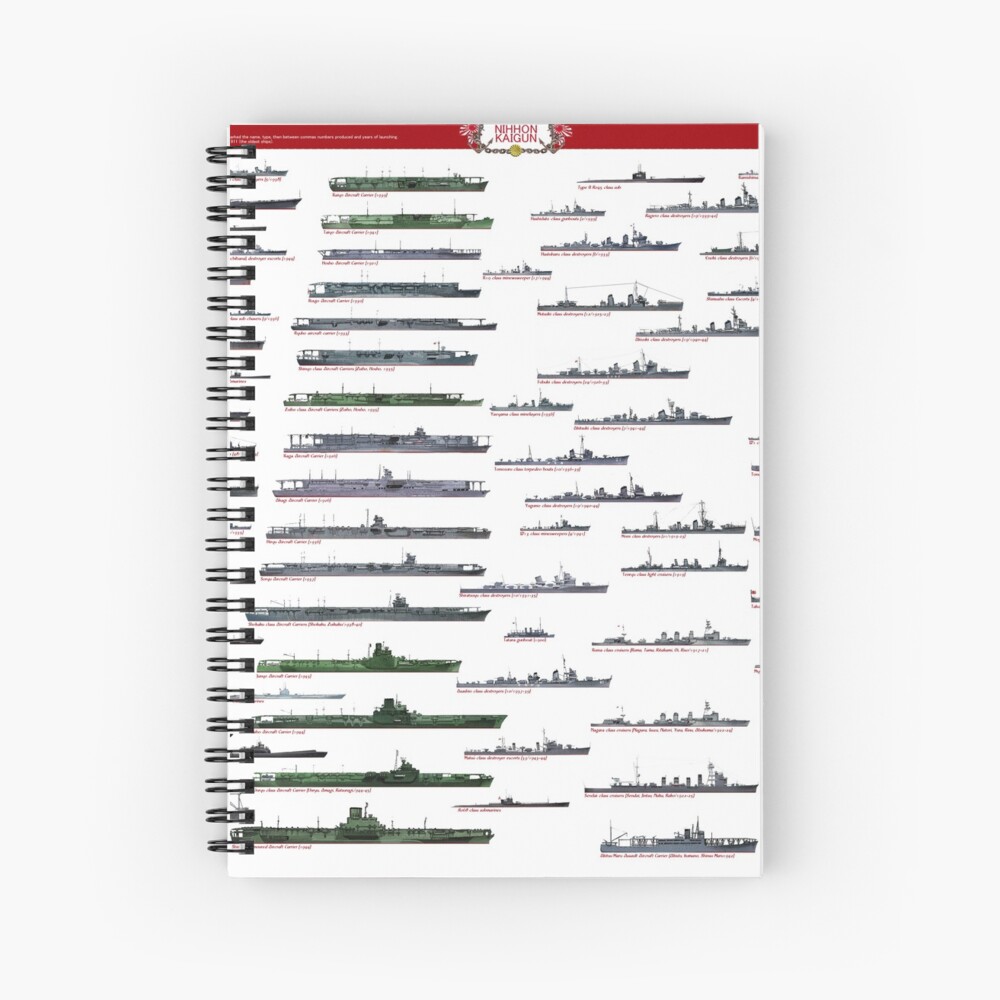 "Japanese Navy ww2" Spiral Notebook for Sale by TheCollectioner | Redbubble
