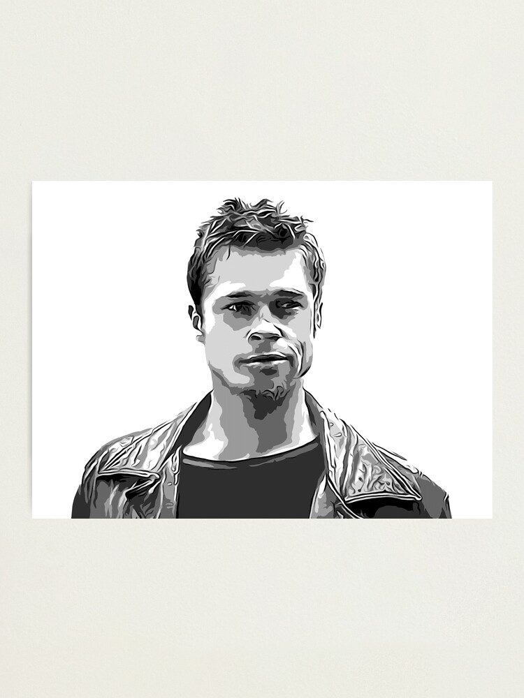 "Brad Pitt Graphics from Fight Club." Photographic Print for Sale by ...