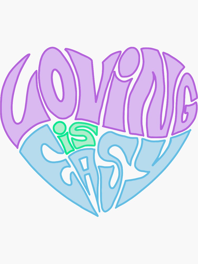 "loving is easy - rex orange county" Sticker for Sale by lilykaylea ...