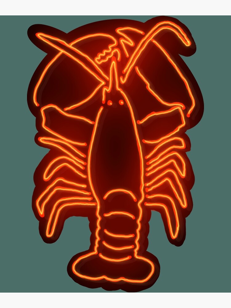 "Neon Lobster " Poster for Sale by Alia---Kris | Redbubble