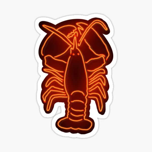 "Neon Lobster " Sticker for Sale by Alia---Kris | Redbubble